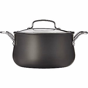 Cuisinart 6445-22 5-Quart Dutch Oven with Cover, Black/Stainless Steel
