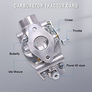 JDMSPEED New Heavy Duty 8N9510C-HD Marvel Schebler Carburetor with Gasket and Bolts Replacement For Ford Tractor 2N 8N 9N 1939-1952 TSX33 TSX241A TSX241B TSX241C Replaces B3NN9510A 8N9510C 9N9510A