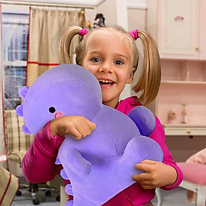 Ditucu Cute Dinosaur Stuffed Animals Toys Plush Dolls Soft Dino Plushie Birthday Gifts for Kids Girls Boys Purple 10 inch