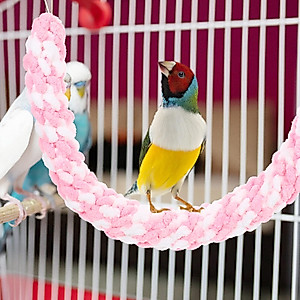 Alipis Sugar Glider Climbing Rope Parrot Tearing Toys Pet Toys Sugar Glider Swing Toy Sugar Glider Toy Bird Perches Chew Toy Hamster Cage Rat Toy Braided Rope Cotton Rope Small Animals
