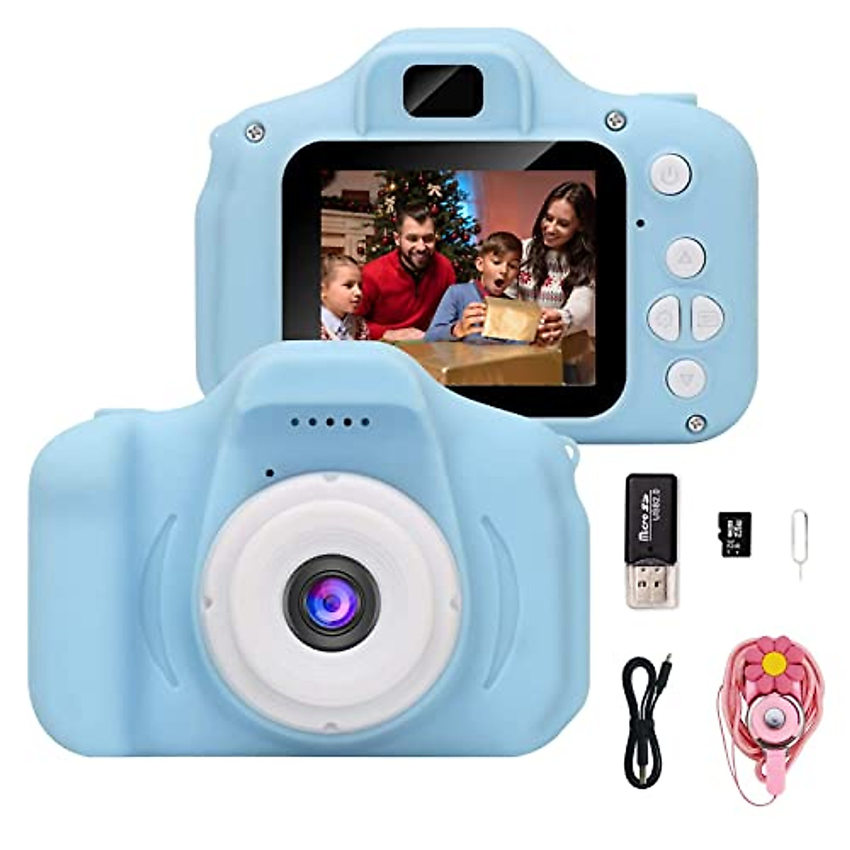 Kids Digital Camera, Toddler Camera, Kid Camera with 2 Inch Screen and 32Gb SD Card, Camera for Kids, Toys for 5 Year Old Girls, Birthday Gifts Christmas Toy for 3 4 5 6 7 8 Childs Boys(Blue)