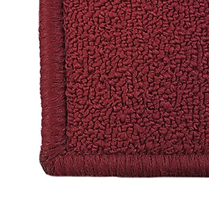 Washable Stain Resistant Kitchen Rugs with Latex Backing, Kitchen Mats for Floor, 18"x30" Red, John Ritzenthaler Company