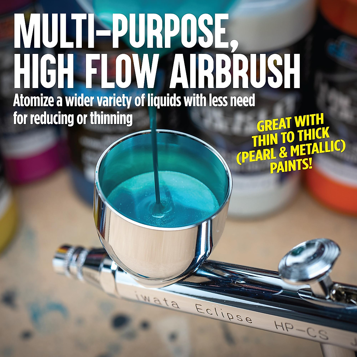 Iwata-Medea Eclipse HP CS Dual Action Airbrush Gun / Gravity Feed