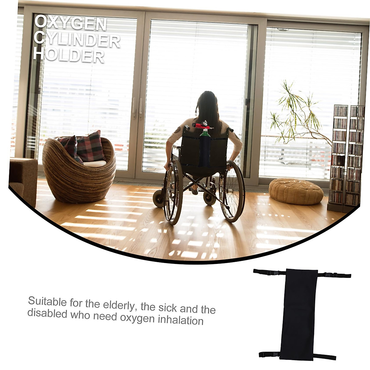 ERINGOGO 2 Pcs Oxygen Cylinder Buggy Bag Oxygen Cylinder Holder Oxygen Tank Holder for E Oxygen Tanks Adjustable Stand Mesh Backpack Oxygen Tank Pouch Handbag 600d Oxford Cloth Wheelchair