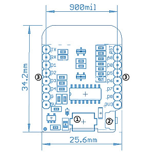 KeeYees ESP8266 ESP-12F Mini WLAN WiFi Development Board 4M Bytes for Arduino for NodeMcu for WeMos (5PCS)