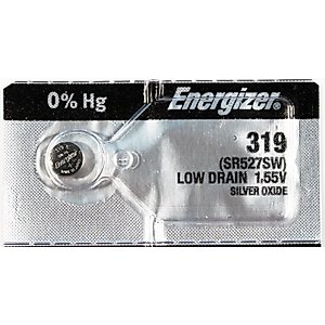 Energizer 2PC 319 SR527SW 1.55V Silver Oxide Cell Battery - Made in Japan
