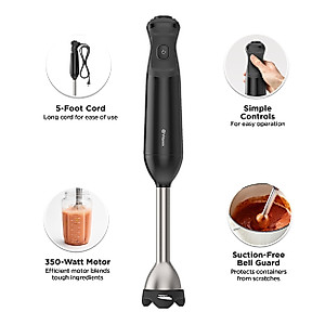 Vitamix 2-Speed Immersion Blender + Whisk, Black