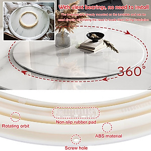 Wooden Rotating Plate For Dining Table With Silent Bearings, Ø 20 24 28 32 36 39 Inch Tabletop Round Rotating Serving Tray, Easy To Reach Food Lazy Susan Turntable