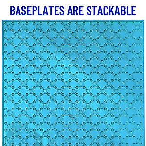 Strictly Briks Compatible with Lego 12 Pack Classic Stackable Baseplates 6x6, for Building Brick Base Plates 20x20 Studs Plates - Building Baseplate Stackable for Top & Bottom Sides, 12 Nature Colors
