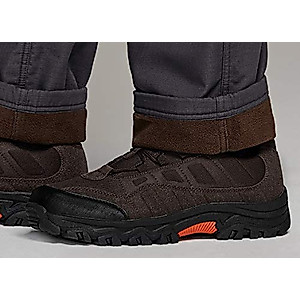 CQR Men's Winter Tactical Cargo Pants, Thermal Fleece Lined Outdoor Snow Ski Hiking Work, Fleece Cargo Charcoal, 38W x 30L