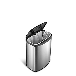 Nine Stars DZT-8-1c Infrared Touchless Stainless Steel Trashcan