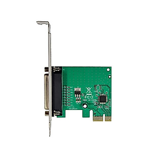 X-MEDIA XM-PEX-1P PCI-E 1-Port DB25 Parallel PCI Express (PCIe x1) Card - IEEE 1284 Parallel Adapter Card - WCH382L Chipset - Supports ECP/EPP/SPP