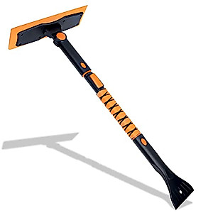 suitU 49" Snow Broom and Ice Scraper Extendable Foam Car Snow Brush, Snow Scraper for car, Foam Grip, Auto Window Windshield Snow Removal Brush for Car, SUV, Truck