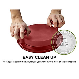 FusionBrands ShredMachine, Red -The Quick, Easy to Use Alternative to Bear Claws Meat Shredder for Pulled Pork, Beef, Chicken, & More - BPA Free Hand Shredder with Easy to Grip Handles, Non-Skid Base