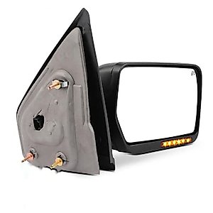 SCITOO Towing Mirror fit for Ford Exterior Mirror fit 2007-2014 for Ford for F-150 Truck with Amber Turn Signal and Puddle Light Heated Power Controlling and Manual Folding (Passenger Side)