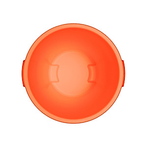 SPARTA Bronco Waste Container Trash Container, Round Trash Bin for Disposal, 10 Gallons, Orange