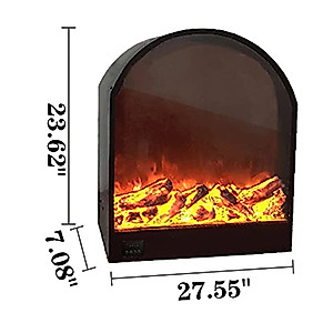 Electric Fireplace Stoves Electrical Fireplaces-Wall Mounted Arch Household Electric Fireplace Heater,Embedded Fireplace Core With Emulation Fire,recessed Mounting Heaters For Showroom Decoration