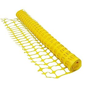 BOEN Temporary Fencing, Mesh Snow Fence, Plastic, Safety Garden Netting, Above Ground Barrier, for Deer, Kids, Swimming Pool, Silt, Lawn, Rabbits, Poultry, Dogs (4' x 100', Yellow)