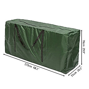 Christmas Tree Storage Bag 2 Pack , Fits Up to 12 ft Tall Artificial Disassembled Trees, Heavy Duty Xmas Tree Bag, Outdoor Cushion Storage Bag with Zippers and Handles 68" L X 30" W X 20"