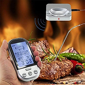 OZELS Large LCD Digital Cooking Food Meat Smoker Oven Kitchen BBQ Grill Thermometer Clock Timer with Monitor Alarm for Smokers Grilling Oven Kitchen Mode (Size : 1)