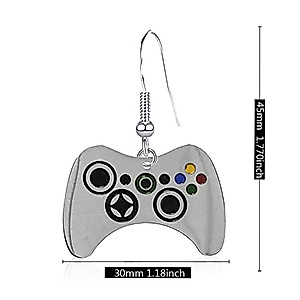 KVANU Unique 80s 90s Punk Stainless Steel Video Game Control Consoles Dangle Drop Earring for Women Men Her Game Enthusiast Game Lover Jewelry Gift (Style-3)