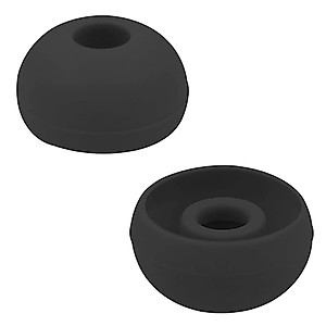 Earbud Tips Replacement for Powerbeats 1 2 3 Wireless Beats by Dre Headphones - Silicone Cover Compatible With Earbuds, 4 Pairs (Black)