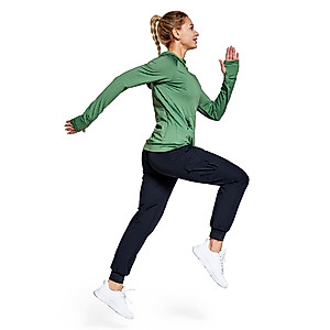 FitsT4 Womens UPF 50+ Sun Protection Hoodie Jackets Full Zip Long Sleeve Fishing Hiking Shirt with Pockets Green Size M