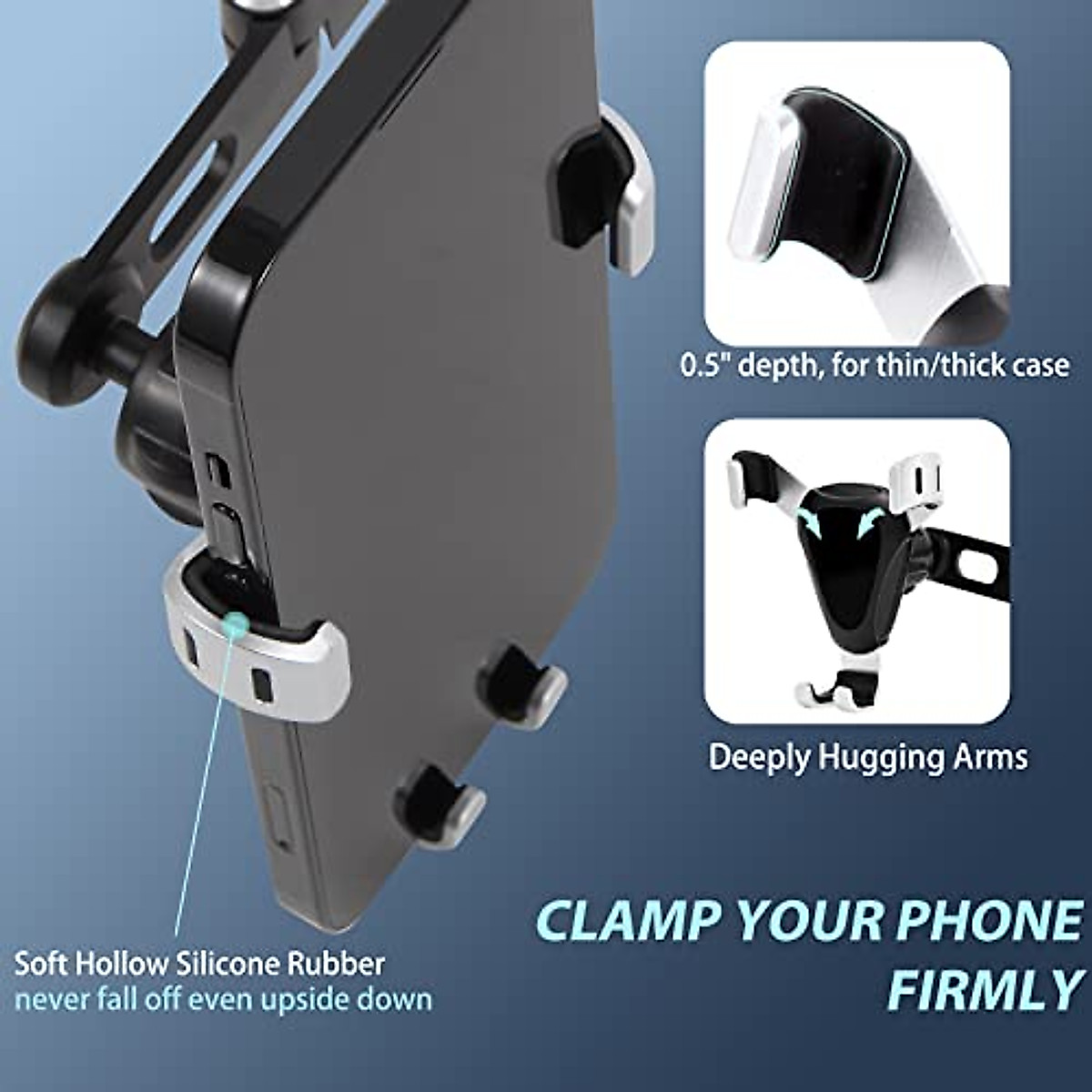 Optukeop Phone Mount for Tesla Model Y/3/X/S [Ultra Stable&Never Fall] Hands Free Car Phone Holder for 4-6.9" Phones, Angle Length Adjustable Arm Cell Phone Holder Car, Tesla Model Y 3 Accessories