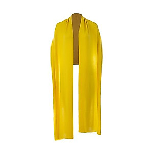 ENETIX Women's Cashmere Wool Oversized Shawl Wrap, Solid Color Pashmina Ultra Soft Stole Scarf for Women with Gift Box (Yellow)