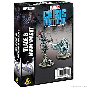 Atomic Mass Games Marvel: Crisis Protocol Blade & Moon Knight Character Pack - Supernatural Superheroes Unite Against Darkness! Tabletop Superhero Game, Ages 14+, 2 Players, 90 Min Playtime, Made