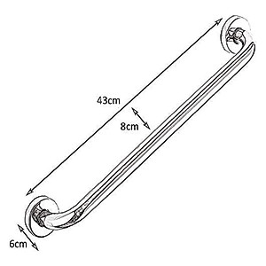 FHSRAEIP Grab Bars Shower Hand Towel Holder Bath Grab Handrail Bar Toilet Kitchen Staircase Non-Slip armrest for Children and The Elderly Handrail Bathroom Toilet