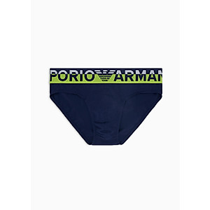 Emporio Armani Men's Megalogo Brief, Ink