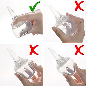 Innovo Hospital Grade Silicone Twister Bulb Baby Ear Syringe and Nasal Aspirator, Sucks Snot and Mucus, Nasal Bulb Ear Syringe, Cleanable and Reusable Clear White