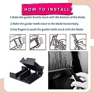 Pomobie Hair Care Long Hair Guards With Positioning Comb Hair Trim Split End Tool (Black, 2x2.6x2.4 Inch)