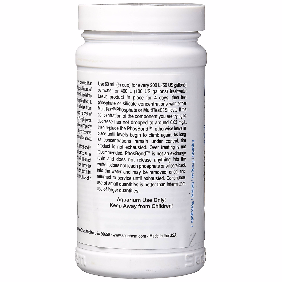 Seachem PhosBond Phosphate Silicate Remover Aquarium Filter Media, 250ml