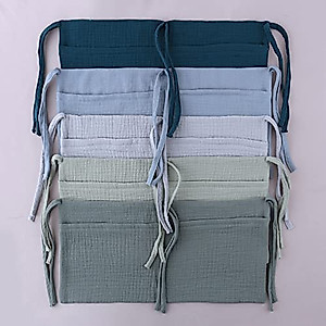 Eforcase Baby Crib Organizer Cot Caddy Bed Storage Bag 2 Pockets Hanging Diaper Nursery Organizer Bed Hanging Organizer Bag