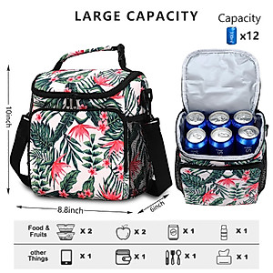UYLIA Insulated Lunch Bag Women with Five Pockets -Reusable Lunch Box for Men Office Work School Picnic Beach with Adjustable Shoulder Strap,Thermal Cooler Bag for Kids Adult
