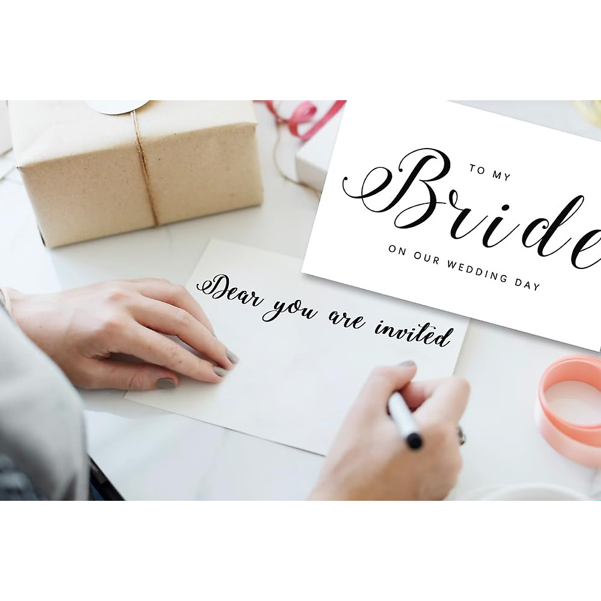 YiKaLus To My Bride On Our Wedding Day Card, Wedding Card for Bride from Groom, To My Wife On Our Wedding Card, Wedding Card to Fiancee