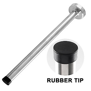 BokWin 10 Inch Wall Mount Door Stopper, Door Stopper with Rubber Tip, Stainless Steel Sound Dampening Door Stop Bumper Wall Protetor, Brushed Finish with Hardware Screws