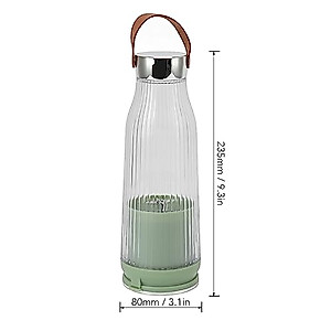 Yctze Blender, Portable Professional Stainless Steel Tip Detachable USB 1300mAh Travel Blender Electric Mini Juicer Cup for Kitchen Office Drinking Outdoor 380ml