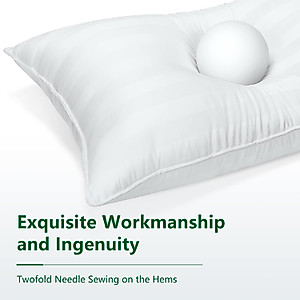 COZSINOOR Queen Size Cooling Bed Pillows for Sleeping: Hotel Quality, Set of 2 - Down Alternative Microfiber Filled for Back, Stomach, Side Sleepers, Breathable, and Skin-Friendly