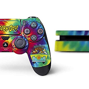 Skinit Decal Gaming Skin Compatible with PS4 Slim Bundle - Officially Licensed Warner Bros Scooby-Doo Tie Dye Design