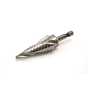 TEMO M35 Cobalt Spiral Flute Step Drill, 12 Size From 3/16 Inch To 7/8 Inch, 1/4 Inch Hex Shank