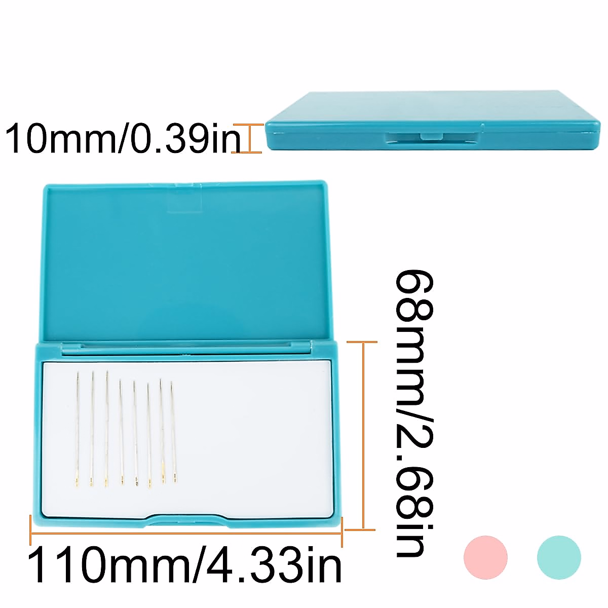 DVECUE Megnetic Sewing Needle Case Knitting Pin Organizer Portable Stitching Pin Storage Box for Pin Holder 3Pieces