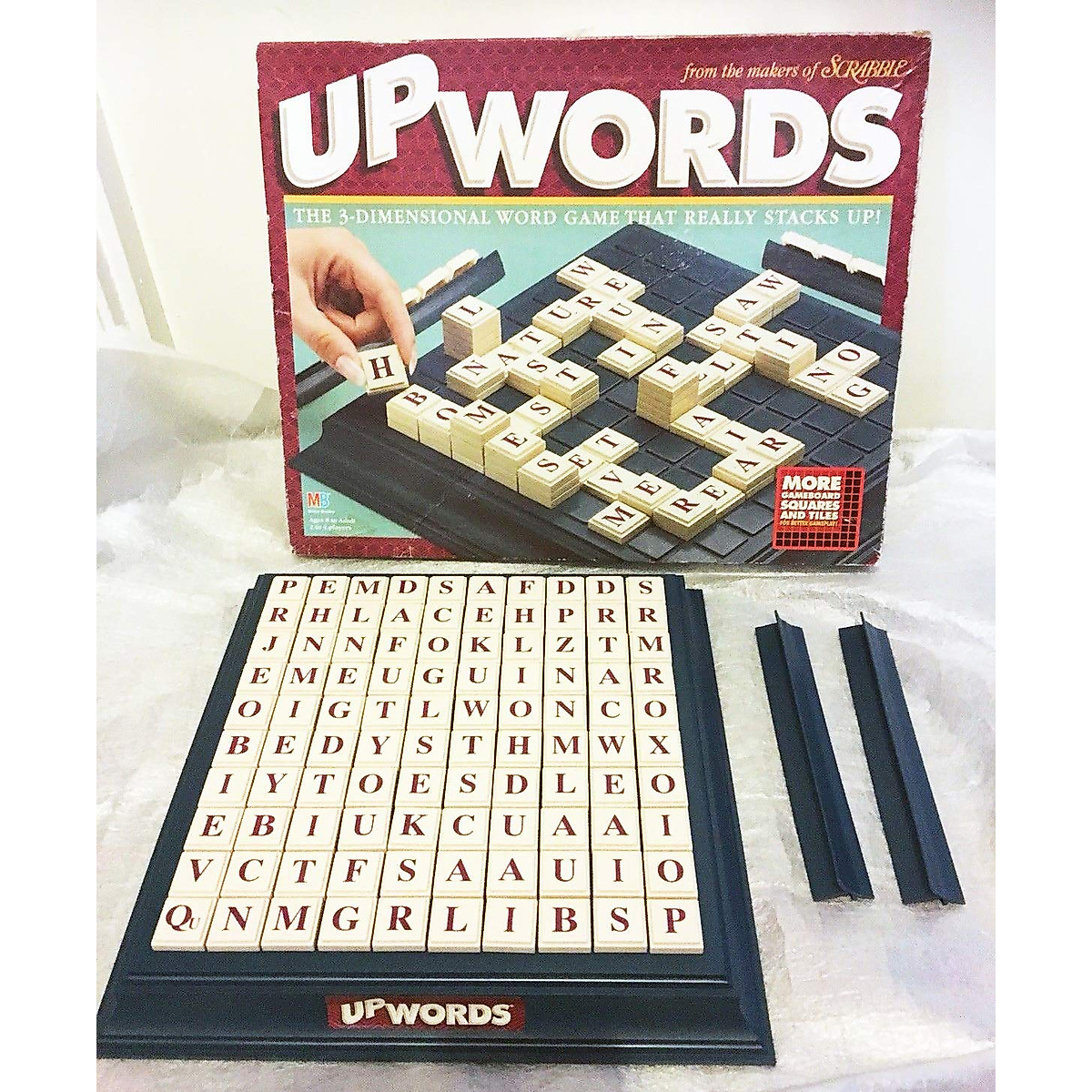 Upwords 3-Dimensional Word Game 1997 Edition with 100 Tiles