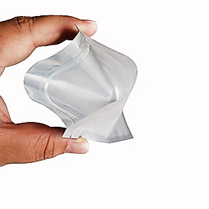 Ziplock, Leak Proof, 100 pc Smell Proof Resealable Bags (Black Matte Finish, 7 in x 9 in (18 cm x 23 cm)