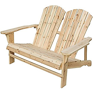 PatioFestival Wood Adirondack Chair Fir Wooden Chair with Natural Finish Outdoor Patio Chair for Garden,Yard,Patio,Lawn,Deck (50.4" x 35" x 34.3")