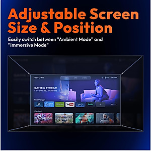 VITURE One Neckband, Official Partner of PSPlay & XBXPlay, 128GB Storage, Remote Play, Cloud Gaming, App Store, Stream on Game Consoles, Support Miracast, Bluetooth (Jet Black)