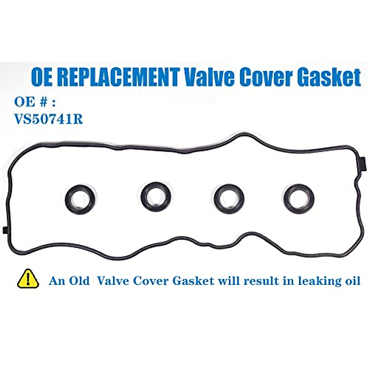HIHIAV VS50741R Valve Cover Gasket Set &Gasket Maker Compatiable With 2006-2019 Acura, Honda, Civic, ILX, HR-V, 1.8L, 2.0L, L4,VC246G 036-1953 16V, 122cid, 1799cc, 1997cc
