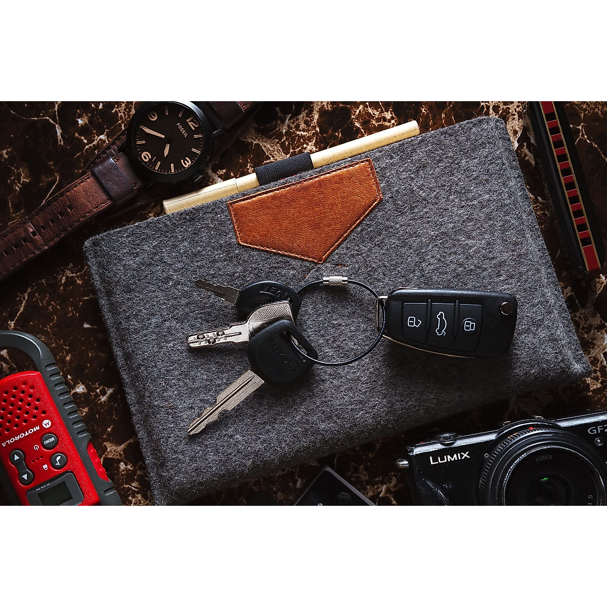 Large Key Ring Wire Stainless Steel Keychain Car Cable Keyring Loop Luggage Tag Hinge Keepers Binding Carabiner Big Locking